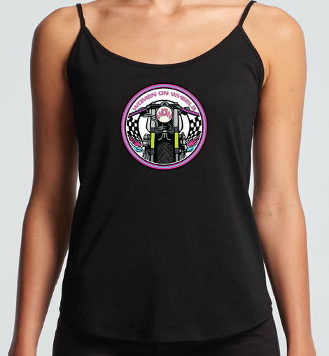 WOW Women on Wheels string singlet | TribalMoto